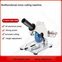 China DIY Drill Table Cutting Machine Electric Saw Multifunctional Micro Cutting Machine Aluminum Alloy Table Saw for sale
