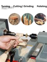 China Woodworking Lathe with Bracket, High-power Wood Spinning Machine, Large Desktop Heavy-duty Lathe, Woodworking Processing for sale