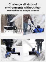 China Hand-Pushed Electric Snow Sweeper Household Snow Removal Machine with Road Snow Shoveling Clearing Equipment for sale