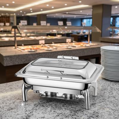 China Alcohol Electric Heating Buffet Stove Visual Window Multifunctional Insulated Pot Hotel Buffet Breakfast Stove for sale