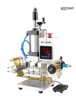 China WT-QS90 Upgraded Small Pneumatic Hot Stamping Machine, Notebook Hot Stamping PU Leather Special Paper PVC Plastic Parts for sale