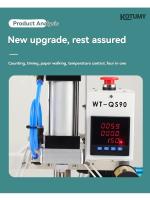 China WT-QS90 Upgraded Small Pneumatic Hot Stamping Machine, Notebook Hot Stamping PU Leather Special Paper PVC Plastic Parts for sale