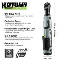 China Rechargeable Electric Wrench with Small Flying Ratchet Feature Core Components Bearing for sale