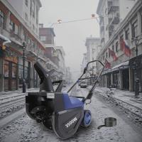 China Hand-Pushed Electric Snow Sweeper Household Snow Removal Machine with Road Snow Shoveling Clearing Equipment for sale