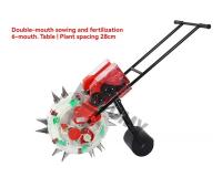 China Hand Push Seed Planter For Planting Seeds Peanut Corn Soybean & Cotton Sowing And Fertilization for sale