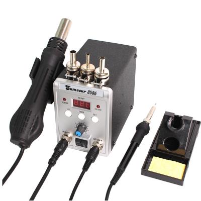 China 2 in 1 Soldering Iron Hot Air Gun Rework Station Professional Desoldering & Soldering Station for sale