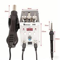 China 2 in 1 Soldering Iron Hot Air Gun Rework Station Professional Desoldering & Soldering Station for sale