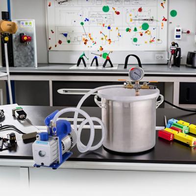 China Suitable for Vacuum Bucket with Vacuum Pump Silicone Dispensing Glue Gypsum Vacuum Defoaming for sale