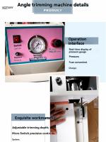 China Edge Banding Door Panel Cabinet Door Tracking Desktop Small Pneumatic Chamfering Machine 0.8kW 220V Metal Workpiece for sale