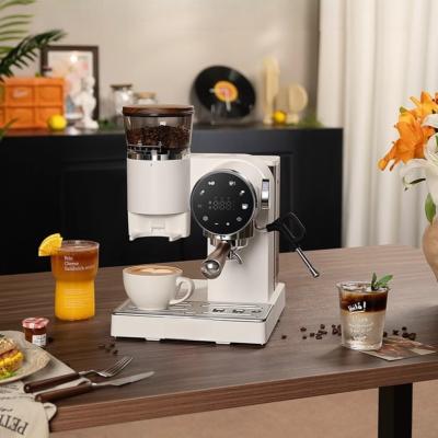 China White Coffee Machine, Small Household Italian Grinder, All-in-one Machine for sale