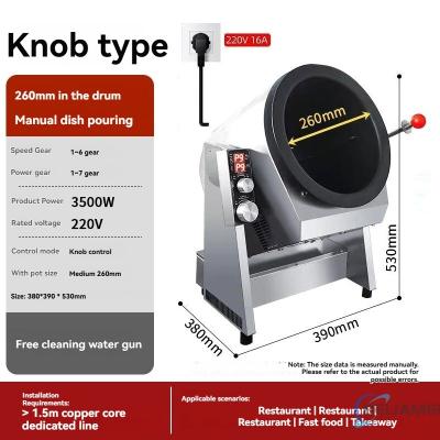 China 3500W Desktop Knob Control Model Commercial Stir Fry Machine Fully Automatic for sale