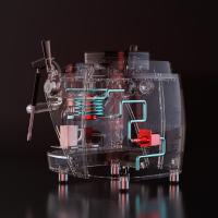 China C-series Grinding Household Double Pump Italian Semi Automatic White Coffee Machine for sale