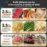 China Electric Commercial Fully Automatic Meat Slicer with Adjustable Thickness Restaurant Use for sale