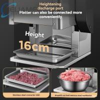 China Commercial Automatic Meat Slicer Stainless Steel Blade Adjustable 220V Slicing Fresh Meat Vegetable for sale