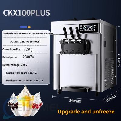 China Desktop Functional 22L Automatic Cleaning Commercial Ice Cream Machine for sale