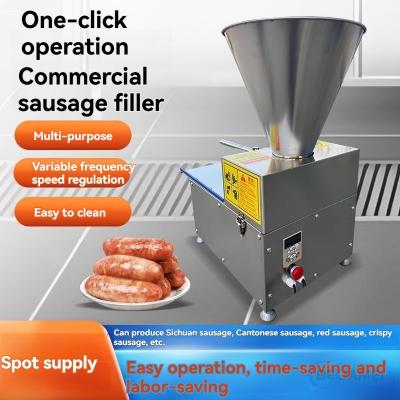 China Commercial Full-Automatic Electric Sausage Stuffer Stainless Steel Multifunctional for Sausage Salami Ham for sale