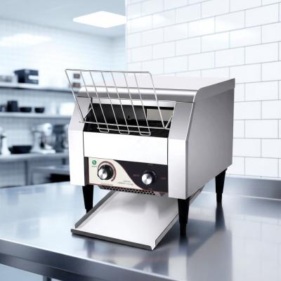 China Belt Commercial Toaster Chain Automatic Bread Toaster Breakfast Shop Bun Baking Equipment Stainless Steel for sale