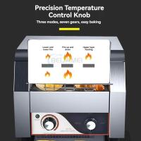 China Belt Commercial Toaster Chain Automatic Bread Toaster Breakfast Shop Bun Baking Equipment Stainless Steel for sale