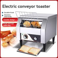 China Belt Commercial Toaster Chain Automatic Bread Toaster Breakfast Shop Bun Baking Equipment Stainless Steel for sale