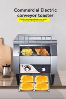China Belt Commercial Toaster Chain Automatic Bread Toaster Breakfast Shop Bun Baking Equipment Stainless Steel for sale