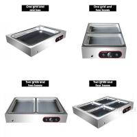 China Commercial Stall Stainless Steel Insulation Table 5/6 Grid Fast Food Heating Constant Temp Rice Selling Table for sale