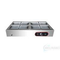 China Commercial Stall Stainless Steel Insulation Table 5/6 Grid Fast Food Heating Constant Temp Rice Selling Table for sale