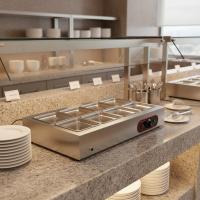 China Stainless Steel Insulated Rice Selling Table Commercial Stall 5/6 Grid Heating Constant Temp Desktop for sale