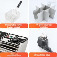 China Commercial Multi-functional Electric Fryer Oden Combo Thick Stainless Steel Stall Fryer for sale