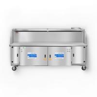 China 2-meter Four Group Eight Layer Purified Water and Electricity Composite Smokeless Barbecue Truck for sale