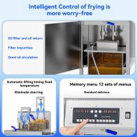 China Automatic Lifting Frying Pan, Vertical Dual Cylinder Intelligent Timed Frying Fast Food Frying Pan for sale