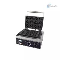 China Commercial Double-Sided Donut Maker 12 Non-Stick Trays Breakfast Shop Equipment for sale