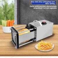 China Small Electric French Fry Slicer 220V Food Machinery Cuts Cucumber Sweet Potato Radish Potato Strips New for sale