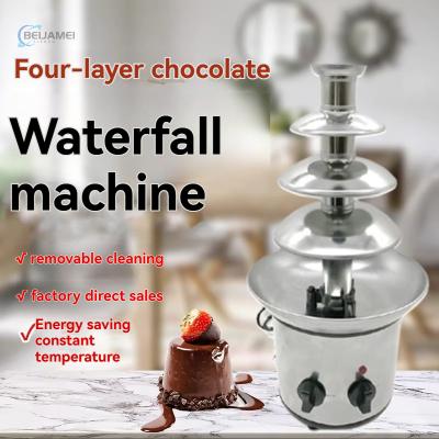 China 110V Small 4-Tier Chocolate Fountain DIY Chocolate Melting Machine For Bakery Hotel for sale