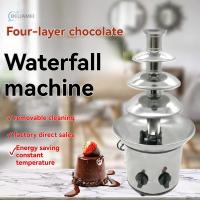 China 4-Tier Chocolate Waterfall 110V Small Chocolate Melting Sprayer for Bakery Hotel for sale