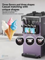 China Commercial Small ZB-BQL268 3-Color Ice Cream Machine Vertical & Desktop Cone Maker for sale