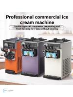 China Commercial 3-Color ZB-BQL268 Ice Cream Machine Small Vertical & Desktop Cone Maker for sale