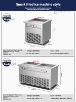 China Commercial Automatic Thick-Cut Yogurt Fryer High-Power Stall Snow Jelly Ice Fryer for sale