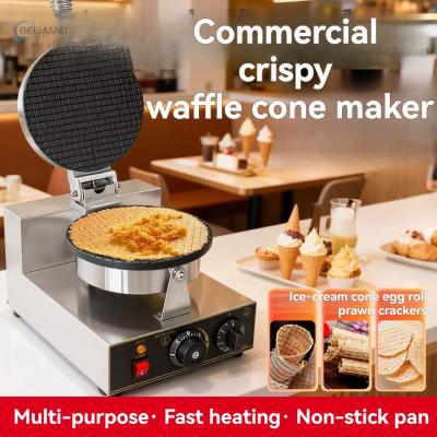 China Commercial Stall Egg Roll Machine Handmade Ice Cream Cone Crisp Maker for sale