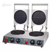 China Commercial double head waffle maker with internet famous cream grid pattern for sale