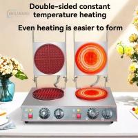 China Commercial double head waffle maker with internet famous cream grid pattern for sale
