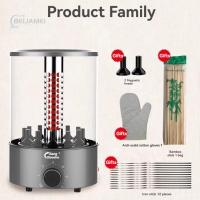 China Smokeless electric skewer, home fully automatic rotary sausage grill, skewer grill for sale