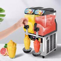 China Hot Sale New Commercial Double Bowl Slushy Machine 220V Eco-Friendly Adjustable Rack for Hotels for sale