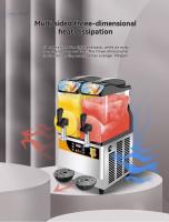 China Hot Sale New Commercial Double Bowl Slushy Machine 220V Eco-Friendly Adjustable Rack for Hotels for sale
