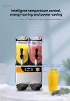 China Hot Sale New Commercial Double Bowl Slushy Machine 220V Eco-Friendly Adjustable Rack for Hotels for sale