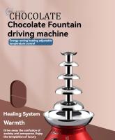 China 5-Layer Heated Chocolate Fountain Machine, Commercial Use for Buffet Hotel Party for sale