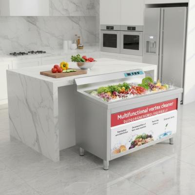 China Fully automatic vegetable washing machine, fruit and vegetable machine, bubble cleaning for sale