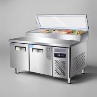 China Commercial Pizza Topping Table Refrigerated Work Cabinet Fruit Display Fridge for sale