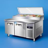 China Commercial Fruit Freezer Salad Table Pizza Topping Refrigerated Operation Cabinet for sale