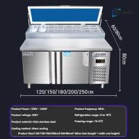 China Commercial Fruit Freezer Salad Table Pizza Topping Refrigerated Operation Cabinet for sale