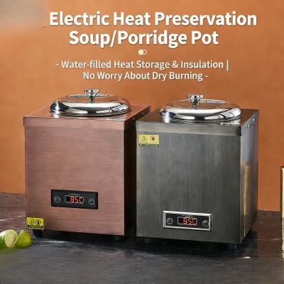China Multifunctional Commercial Soup & Porridge Warmer 304 Stainless Steel Insulated Breakfast Pot for sale